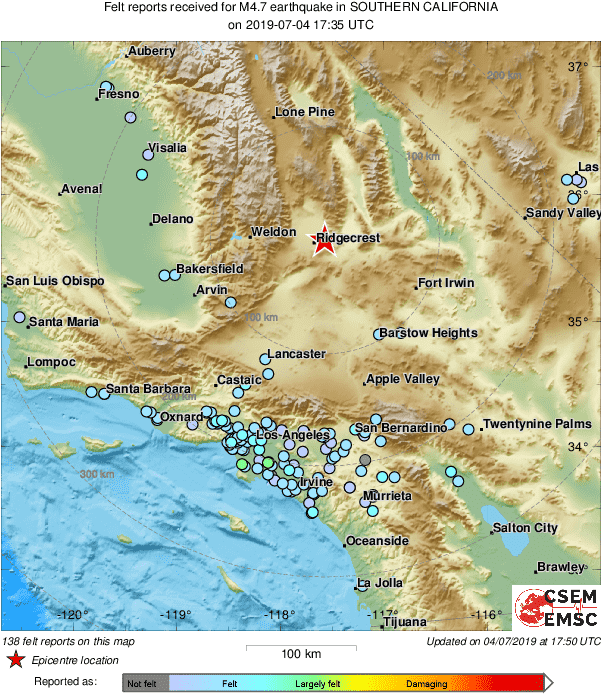 Ridgecrest Ca On California Map - United States Map