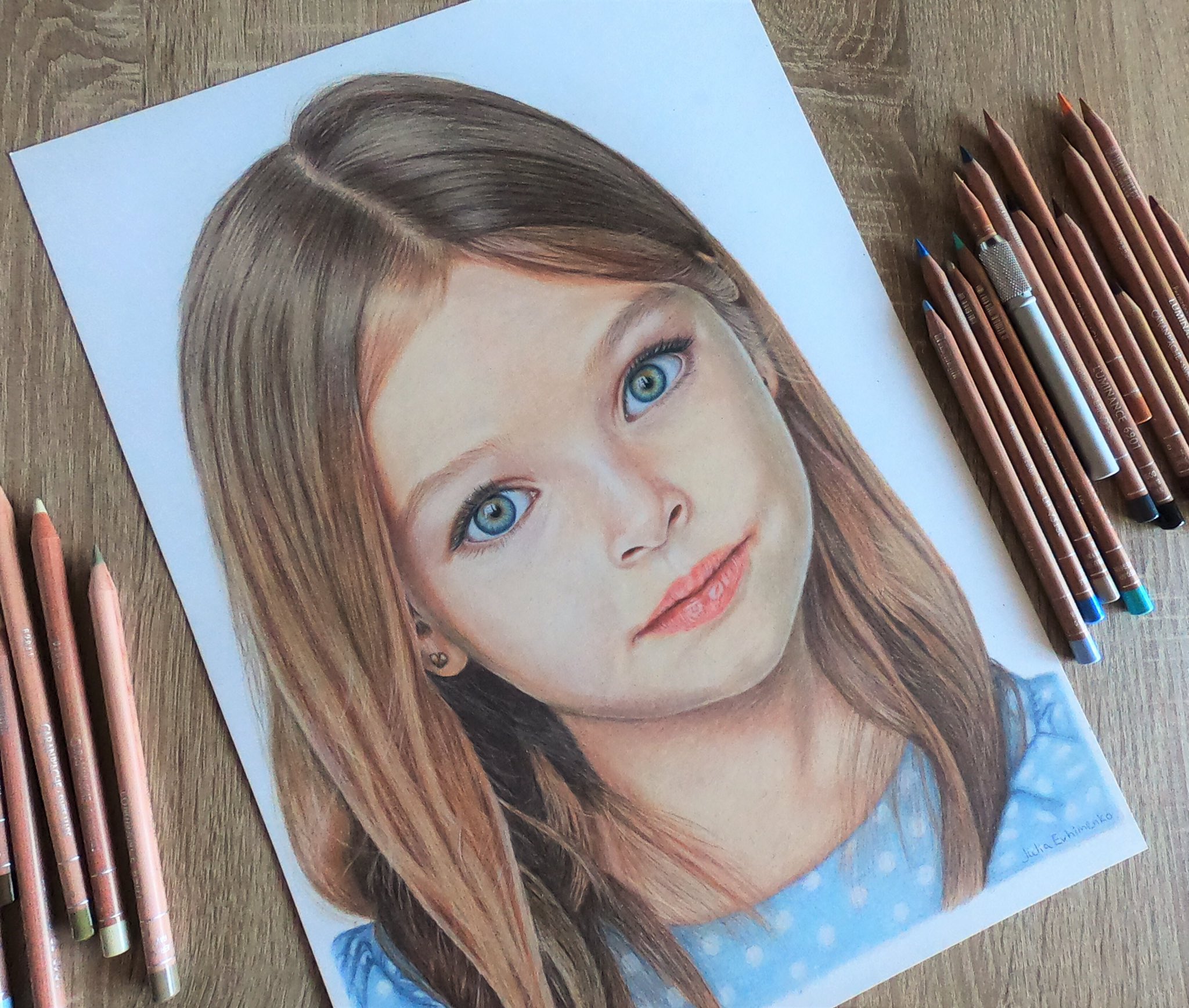Realistic Girl Drawing Color