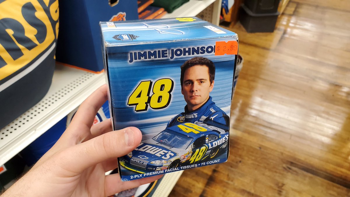 Eric Estepp found Jimmie Johnson tissues at a store. Something 48 fans ...