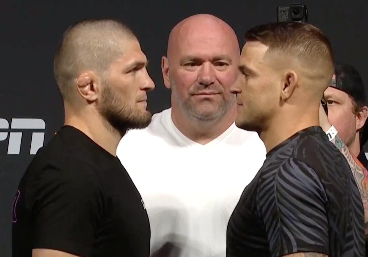 UFC press conference face offs. Max Holloway vs. Frankie Edgar, Daniel ...