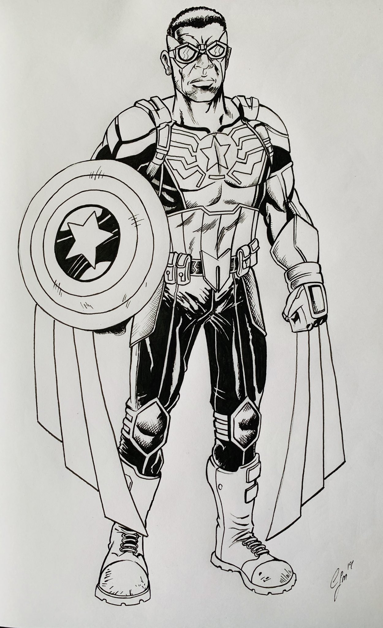 Falcon Drawing Marvel