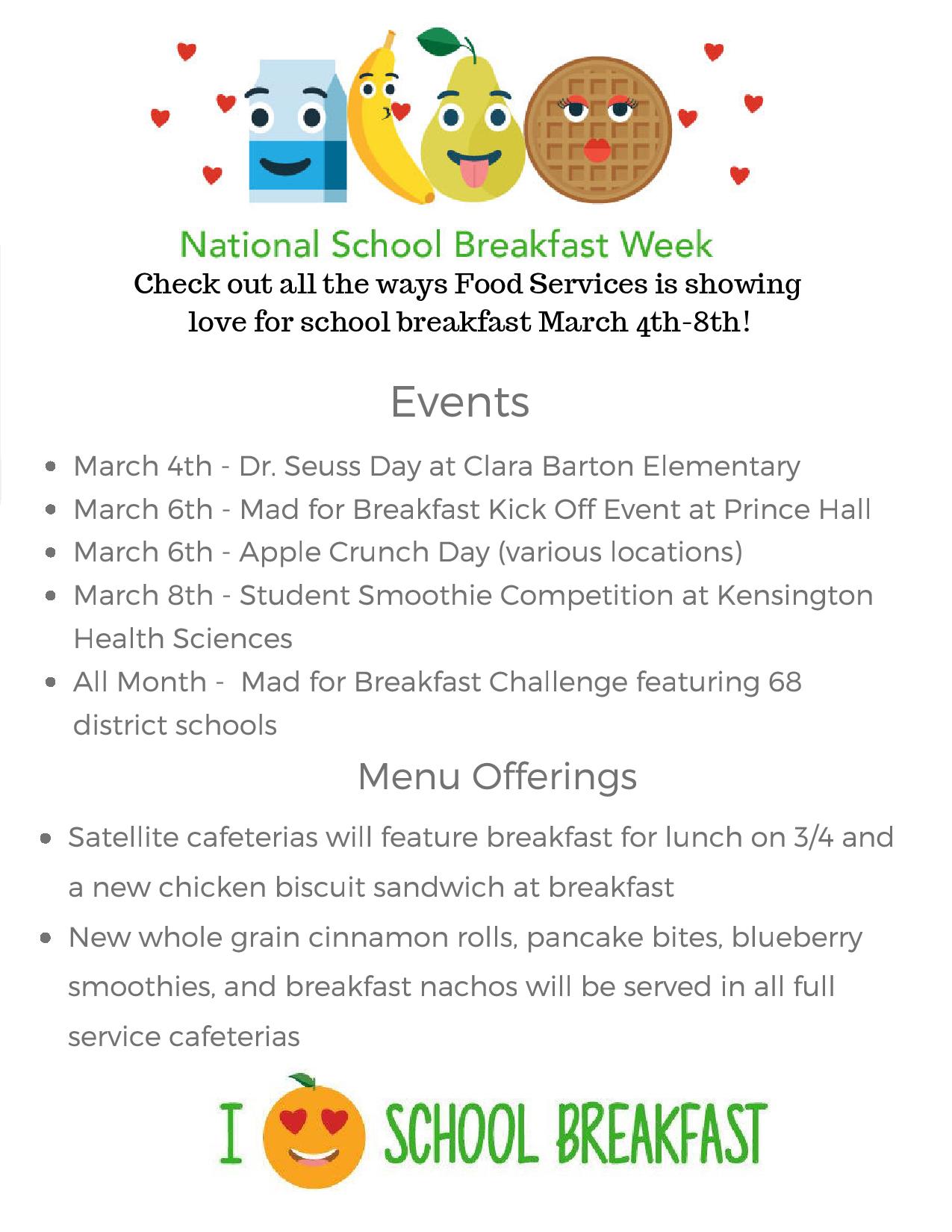 National School Breakfast Week Ideas
