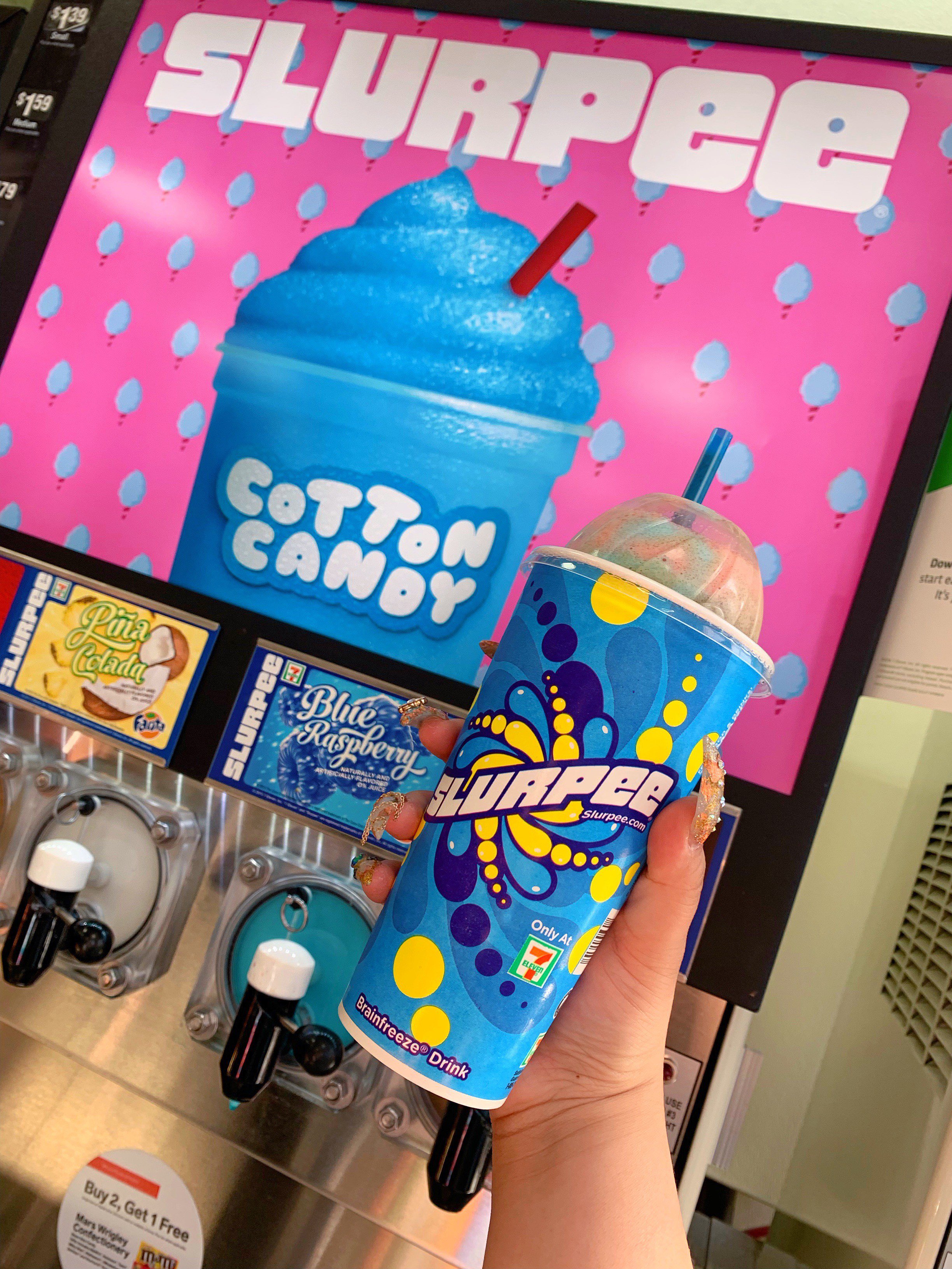 Slurpee on Twitter: "You asked for it and we heard you! Cotton Candy Slurpee is now back for a ...