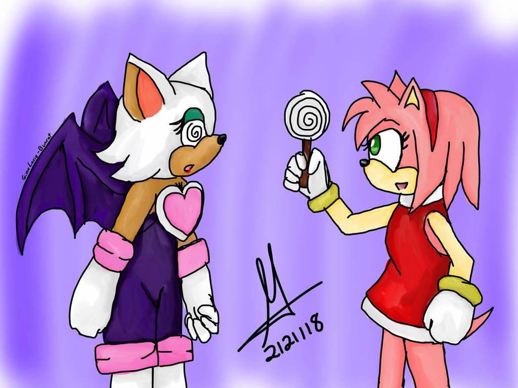 Rouge And Amy Kiss