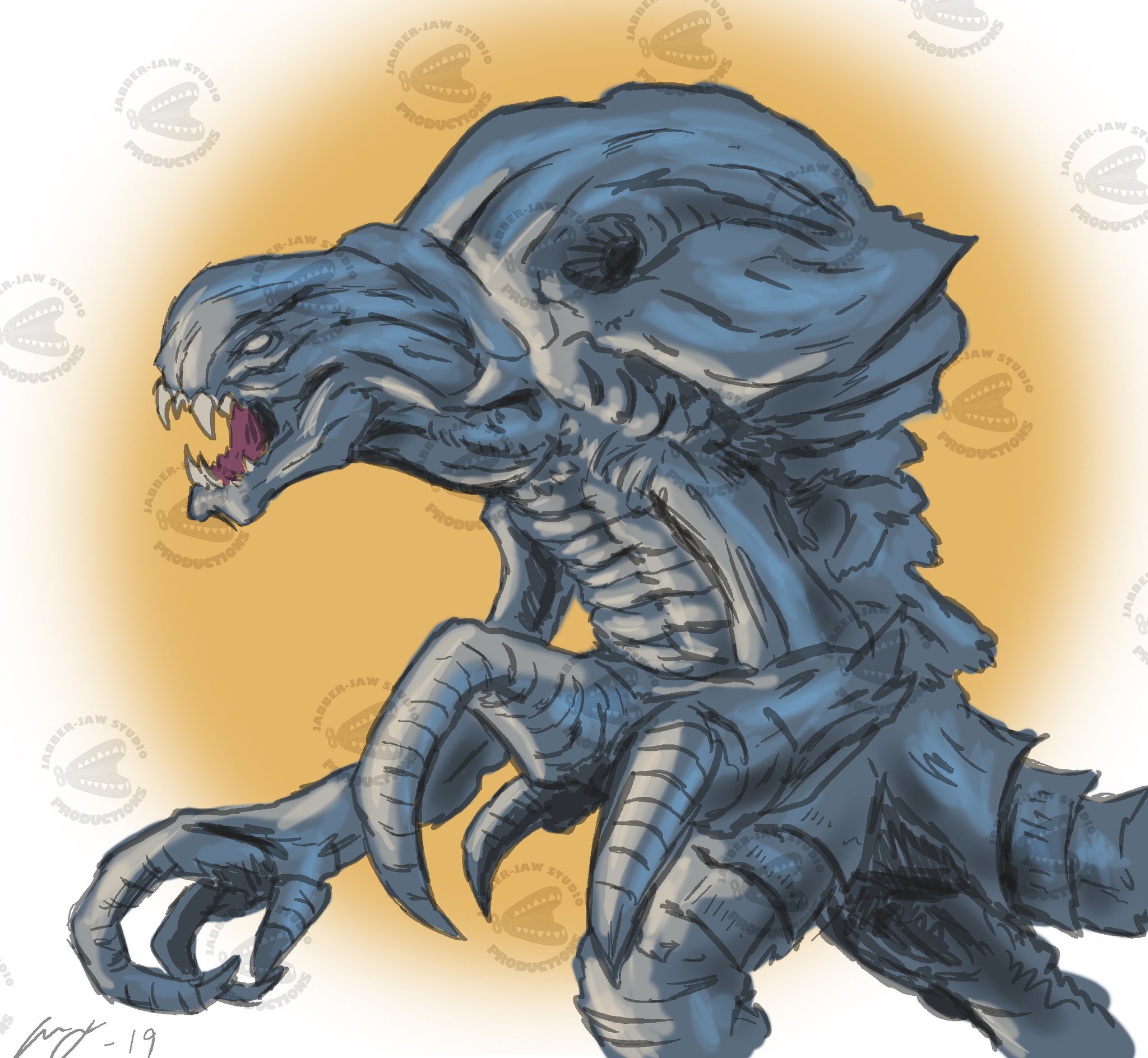 Turning To Orga Godzilla Drawings