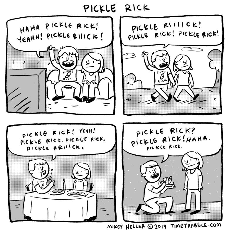 「i drew a comic about Pickle Rick 」Mikey Hellerの漫画