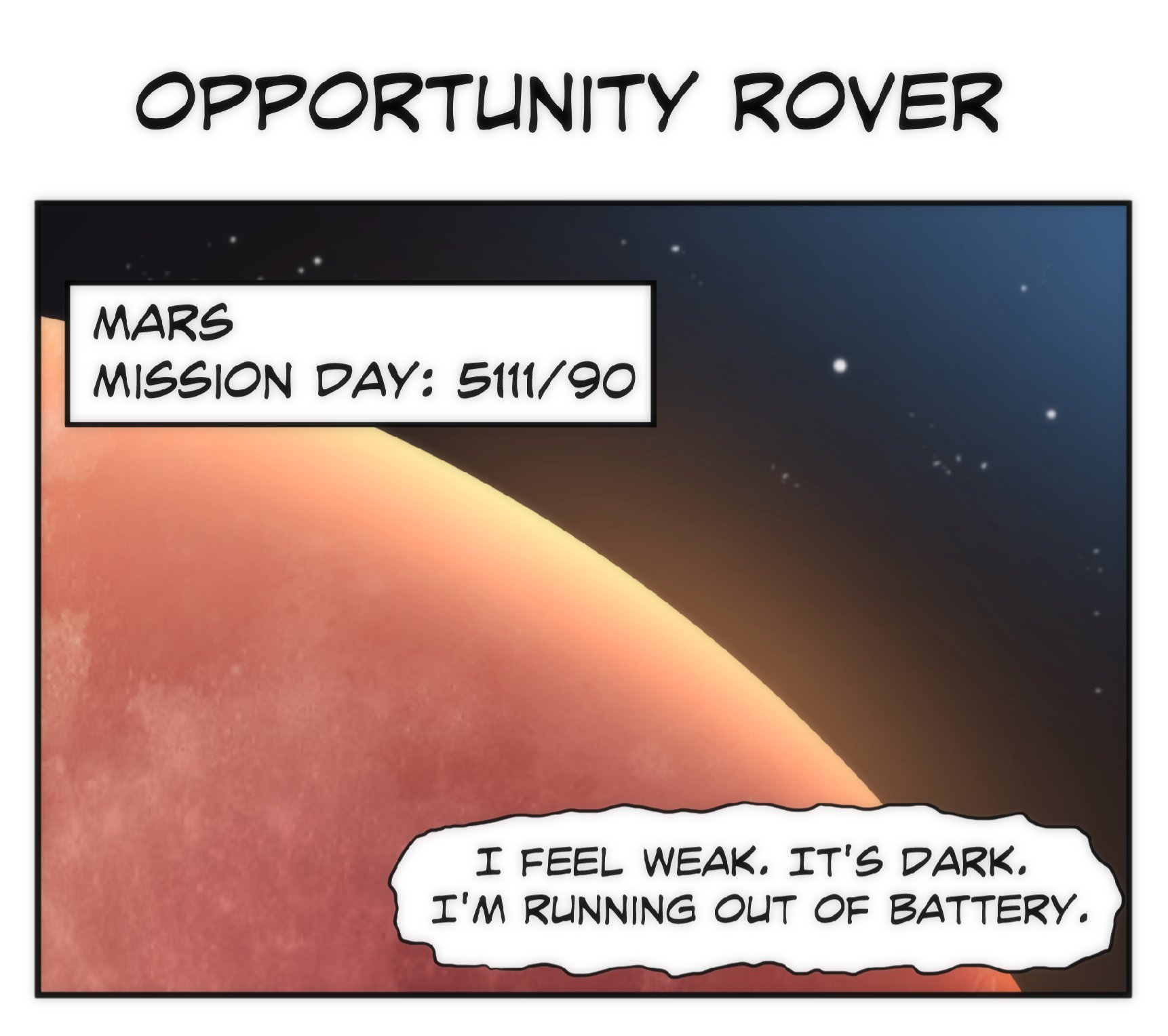 Mars Rover Opportunity Comic