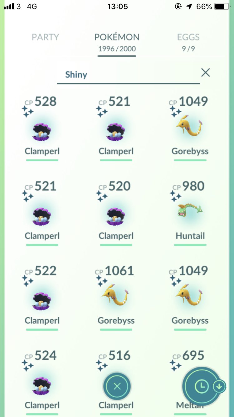 Shiny Clamperl