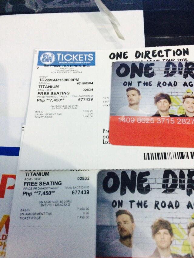 One Direction Concert Ticket