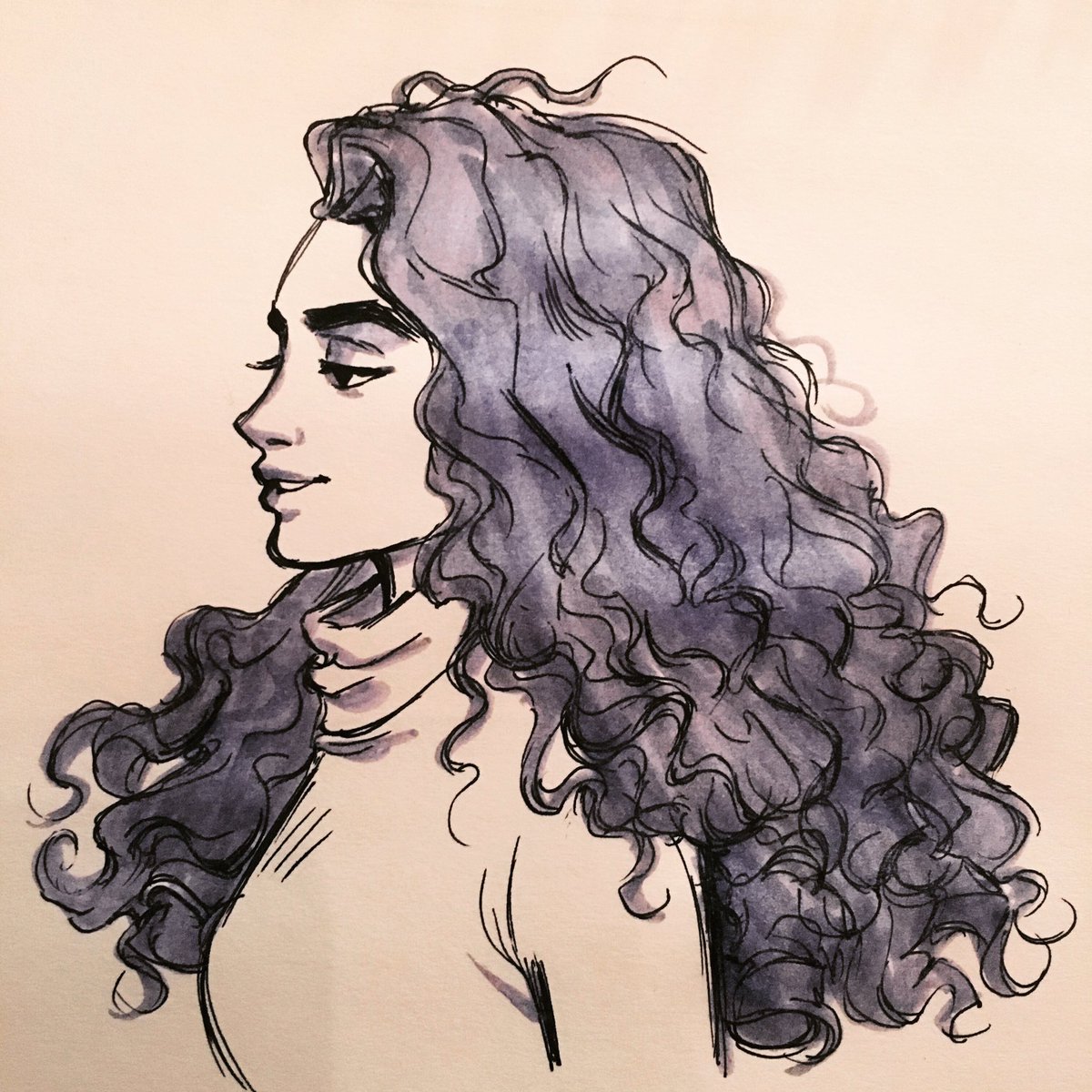 How To Draw Curly Hair Tumblr