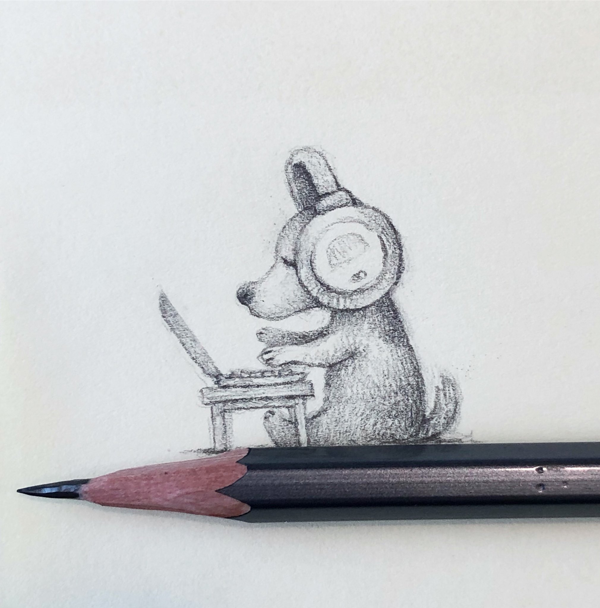 Computer Mouse Pencil Drawing