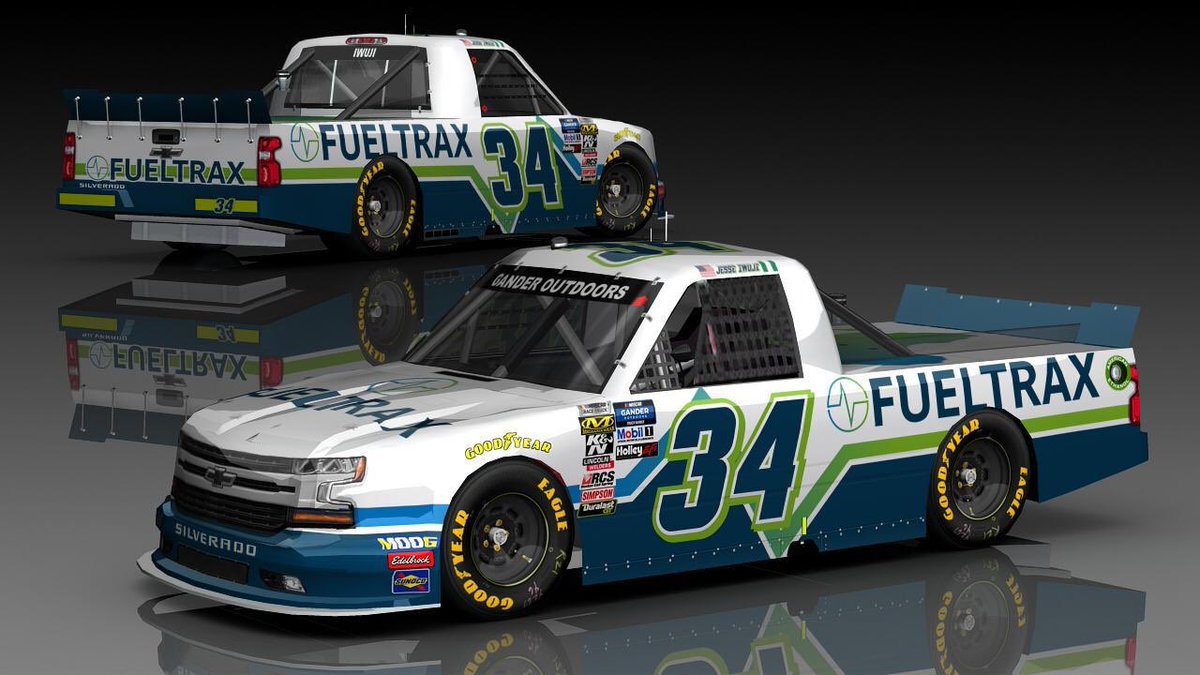 [Iwuji] Jesse Iwuji's #34 FuelTrax truck for Vegas : r/NASCAR