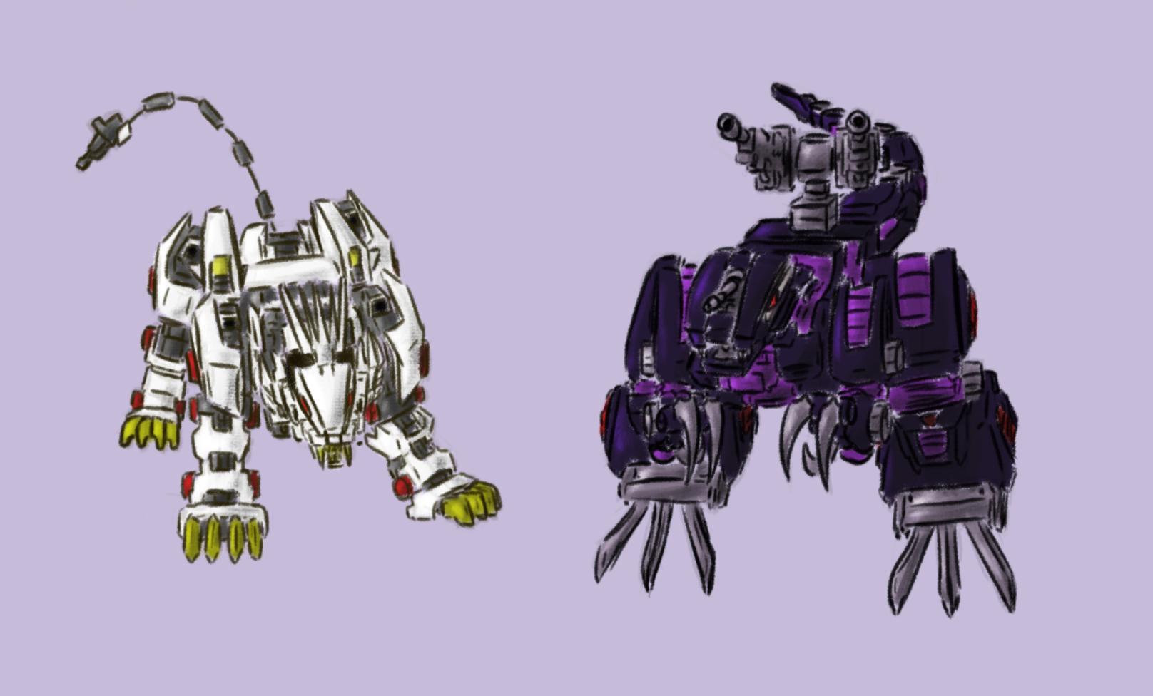 Zoids Blade Liger Vs Geno Saurer