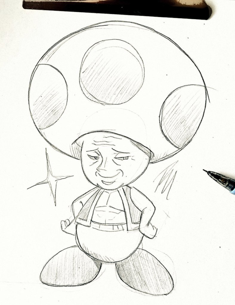 Mario Toad Drawing