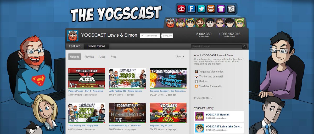 Old Youtube Channel Design