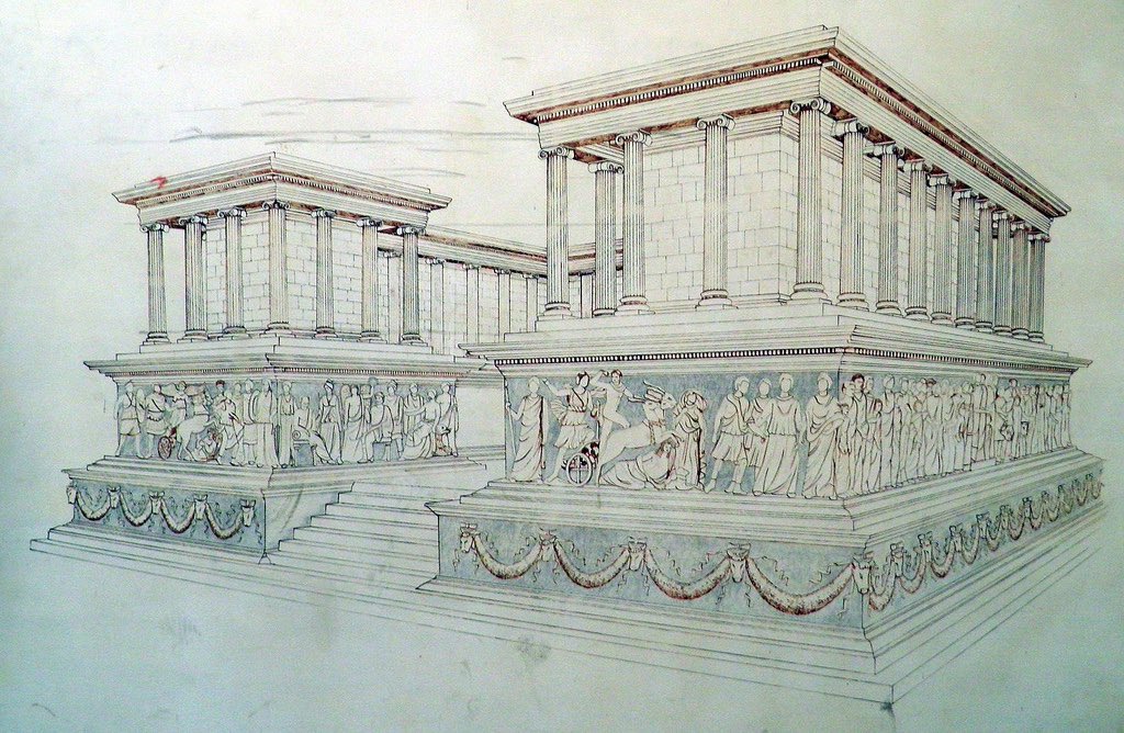 Reconstructed West Front Of The Altar Of Zeus