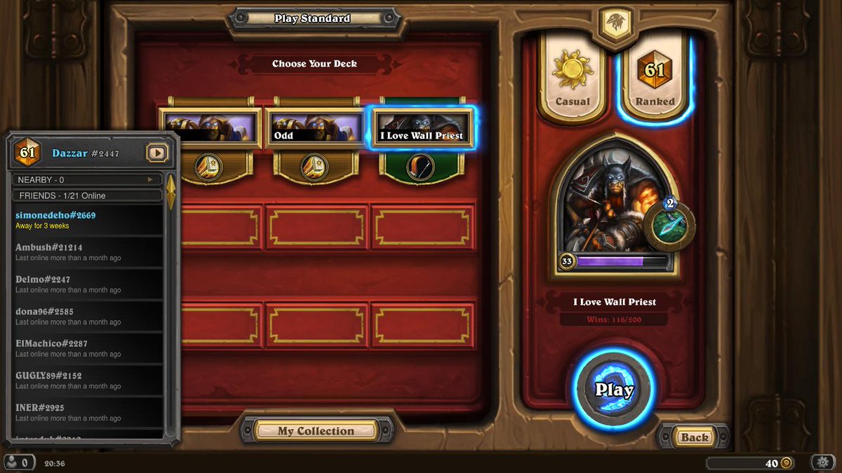 하스스톤 Dazzar 미주전설61위 유럽전설26위 미드냥꾼 2019년2월 - 하스스터디