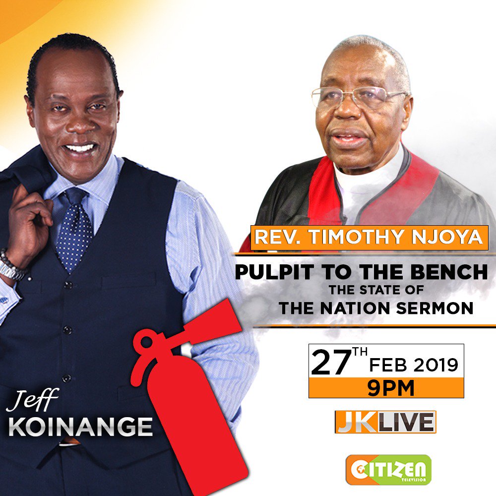 Tonight on JKLive KoinangeJeff hosts Rev. Timothy Njoya. Spread the ...