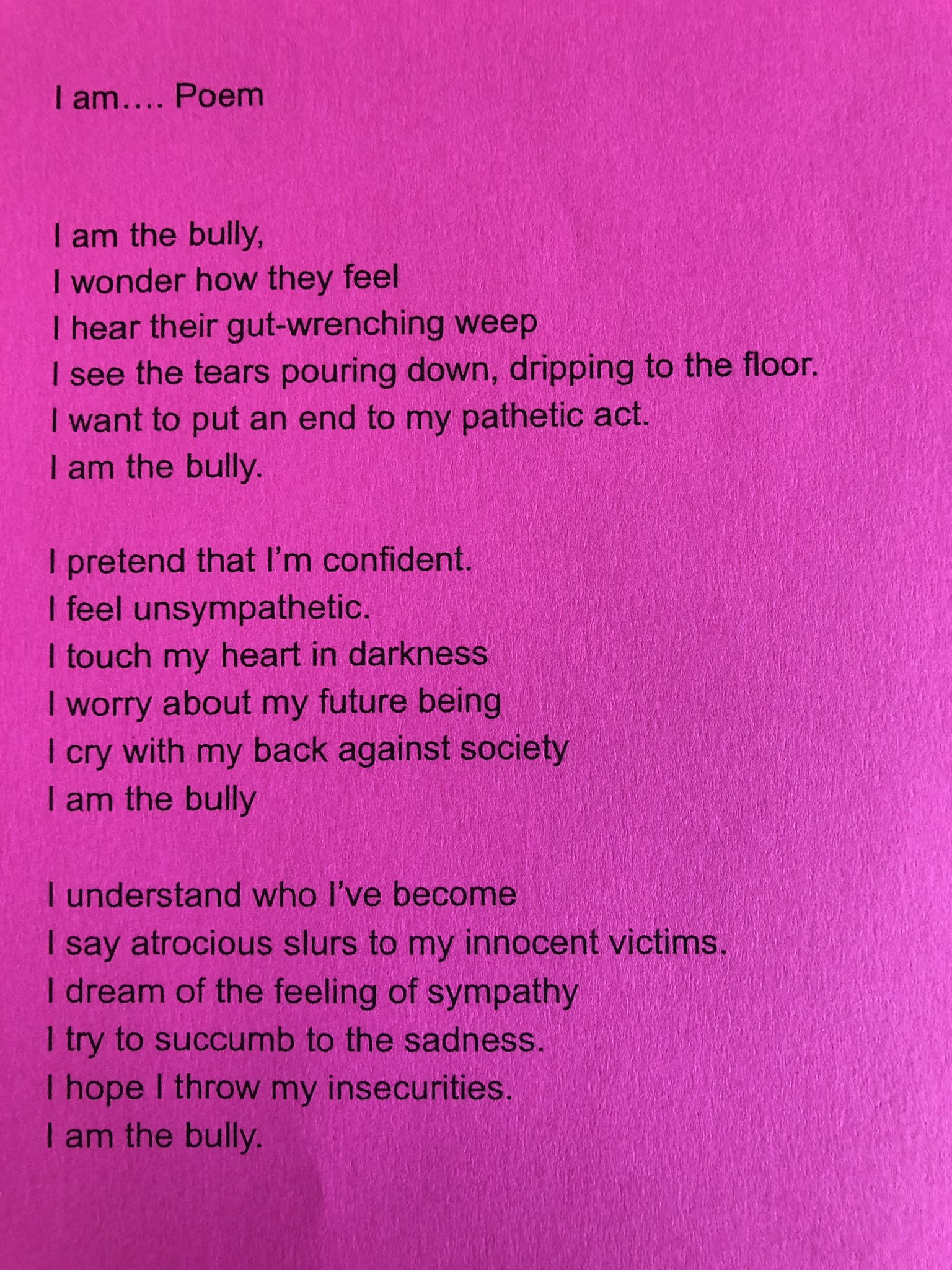 Sad Bullying Poems That Make You Cry