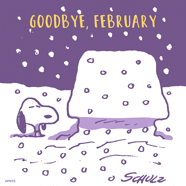 Goodbye January Snoopy Goodbye January From Charlie Brown Hugs Snoopy