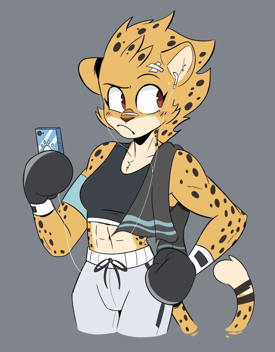 「Cheetah Boxer! ?? Starting the new year 」|Andy Ayalaのイラスト