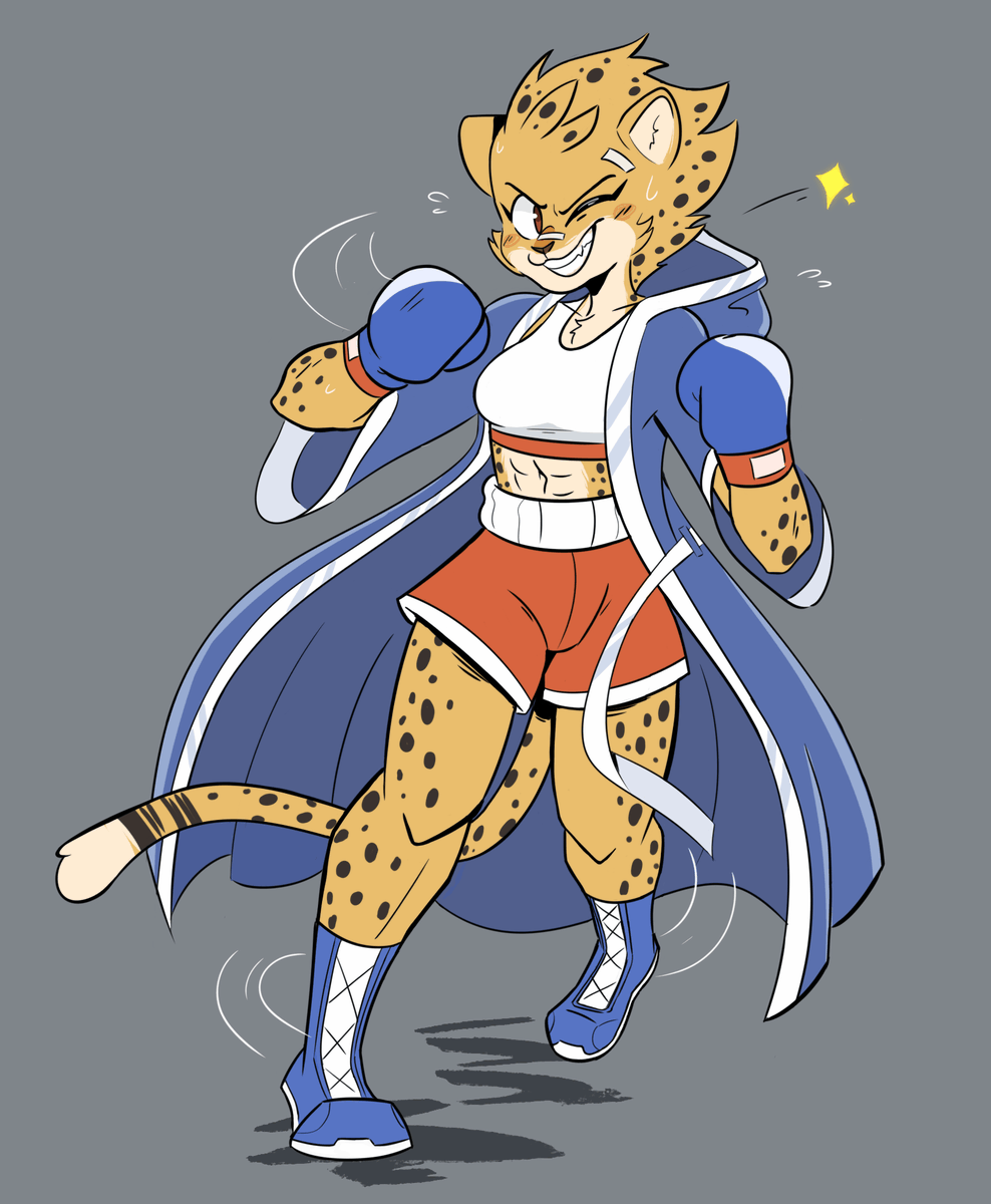 「Cheetah Boxer! ?? Starting the new year 」|Andy Ayalaのイラスト