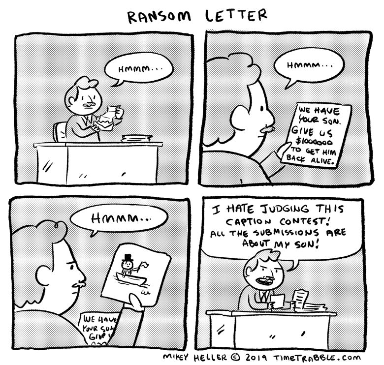 「i drew a comic about a ransom letter 」Mikey Hellerの漫画