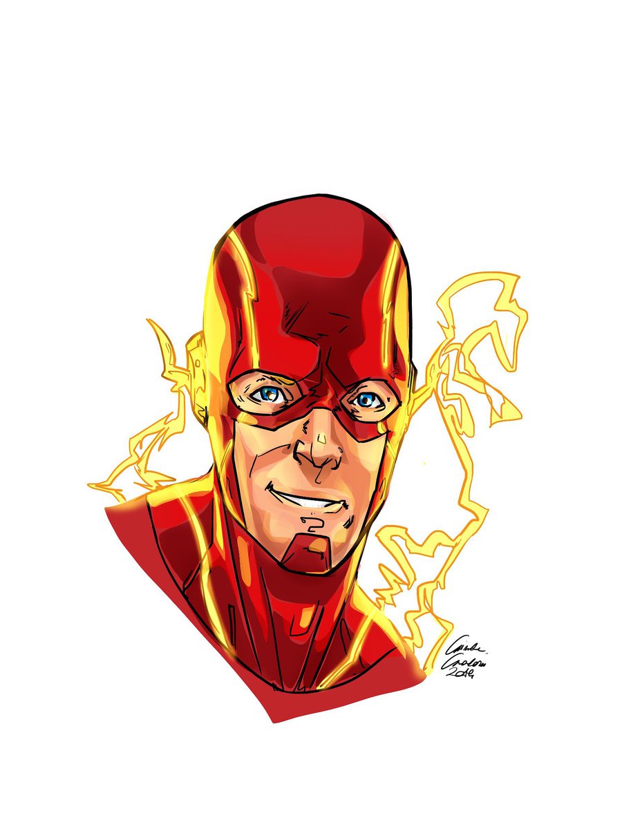 Flash Superhero Face Drawing