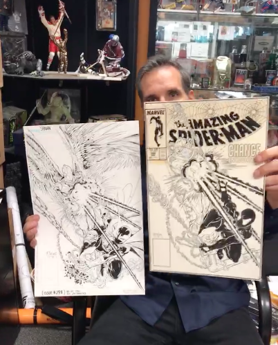 Todd McFarlane on Twitter: "Showing some ORIGINAL @marvel Spider-Man issue 298 cover art and ...