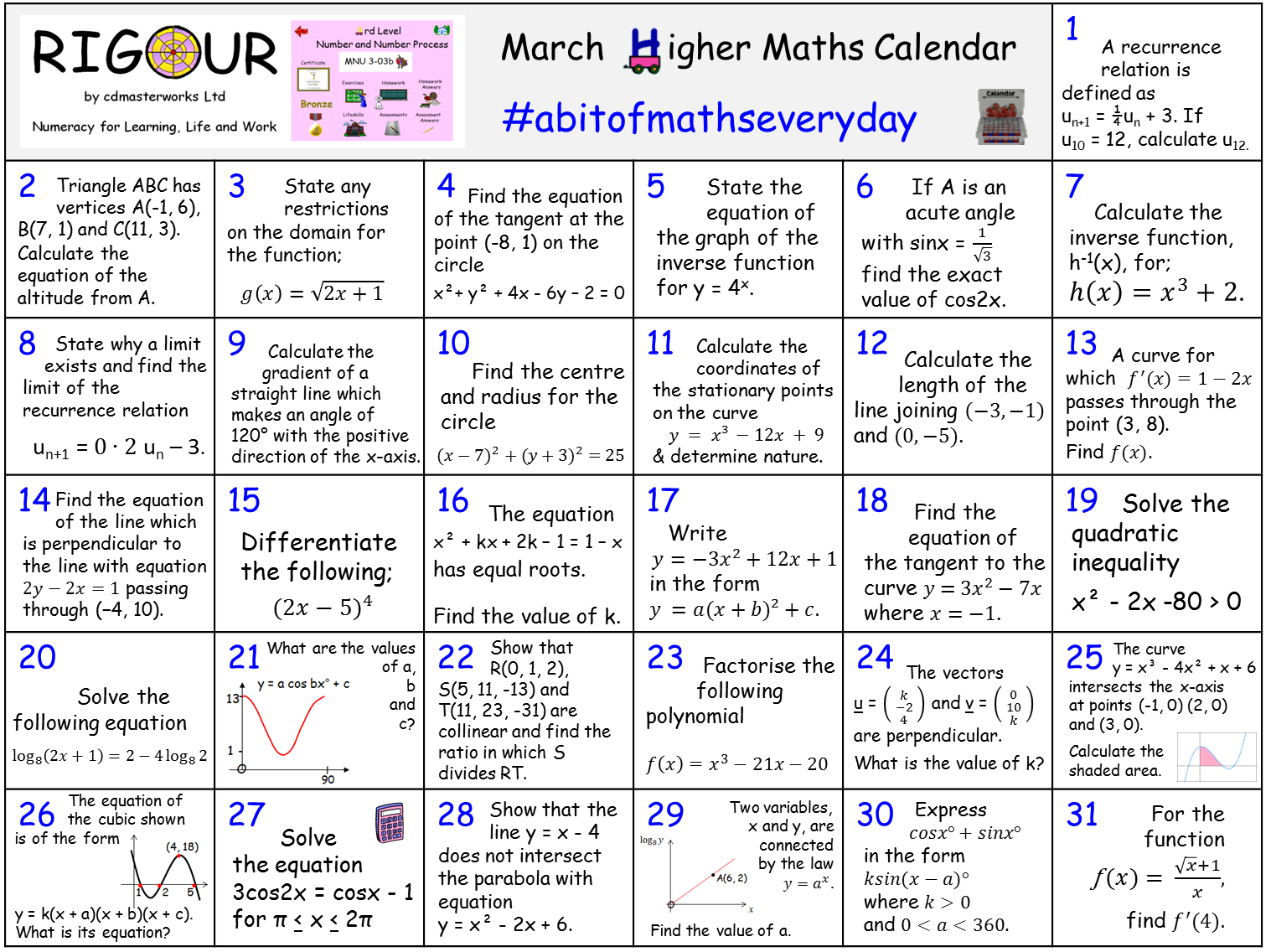 Perpendicular Calendars