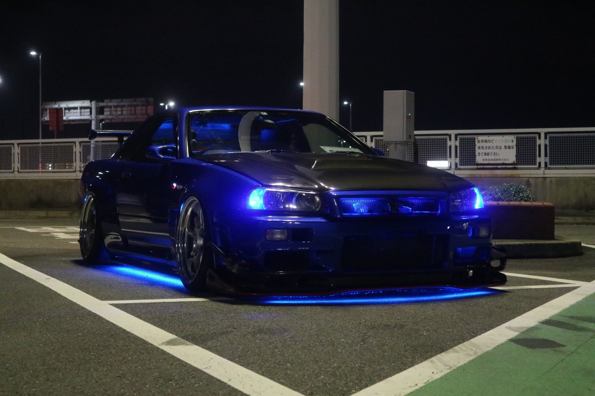 Nissan Skyline With Neon Lights