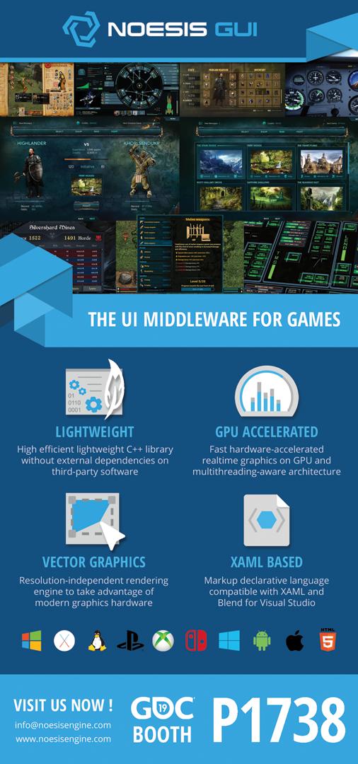 NoesisGUI on Twitter: "A new version of #NoesisGUI to be featured in our booth at #GDC19 Come ...