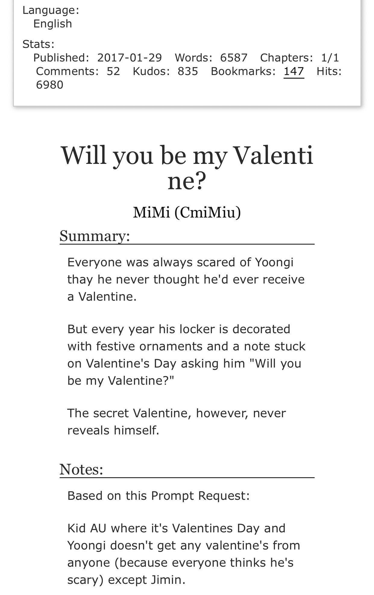 Secret Admirer Notes Examples