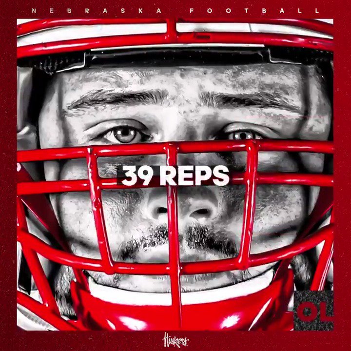 Nebraska OL Tanner Farmer does 39 bench reps at his pro day (tied for ...