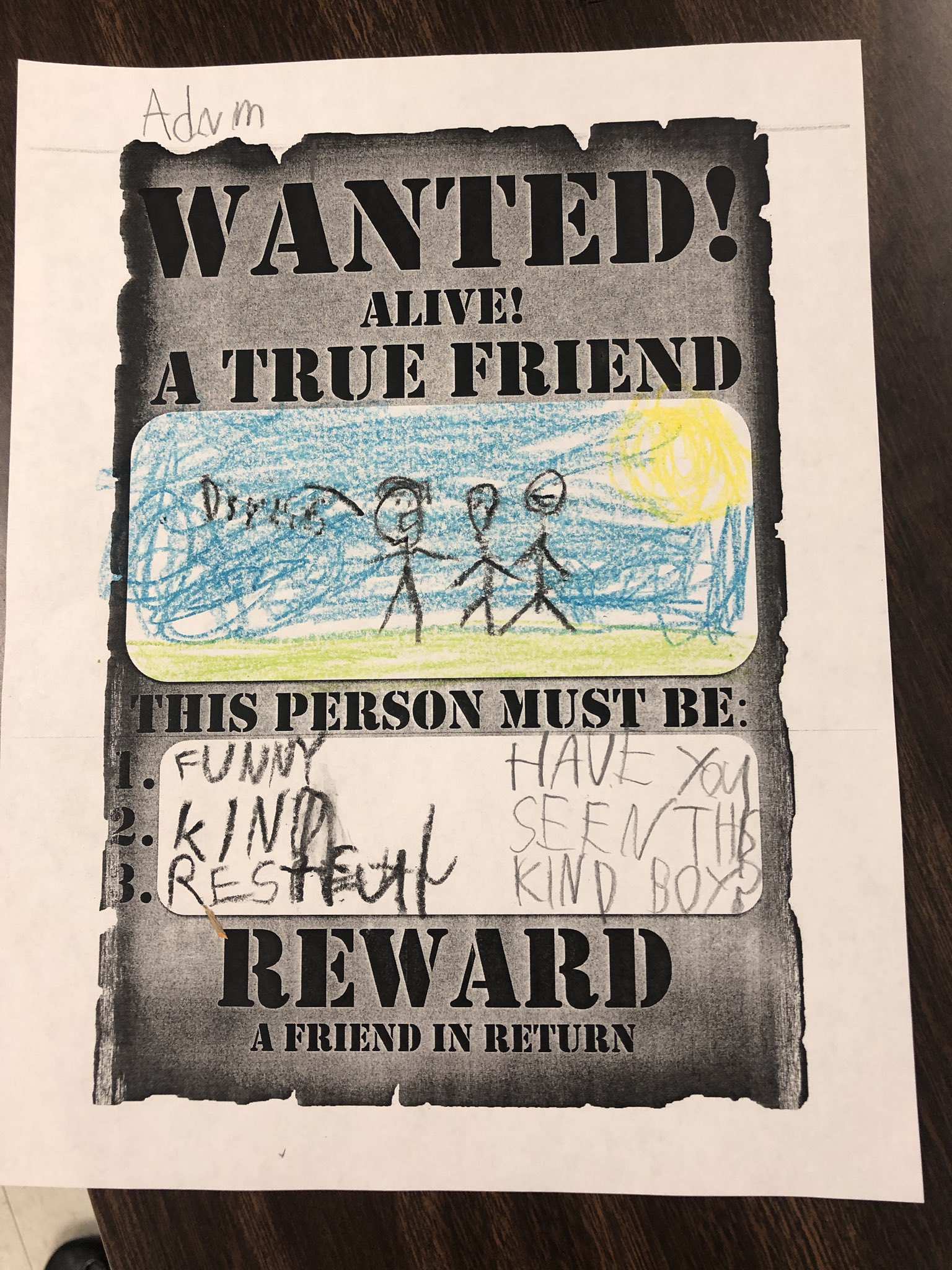 Friend Wanted Ad
