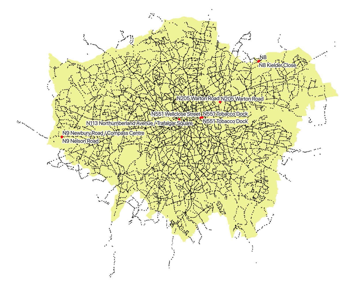 N113 Bus Route Map - Marcus Reid