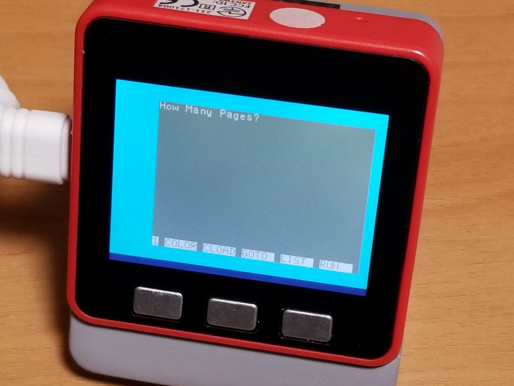 Nochi on Twitter: "M5Stack PC-6001エミュレータ、起動画面表示まで到着しました！ https://t.co/No9hl7ZYAR" / Twitter