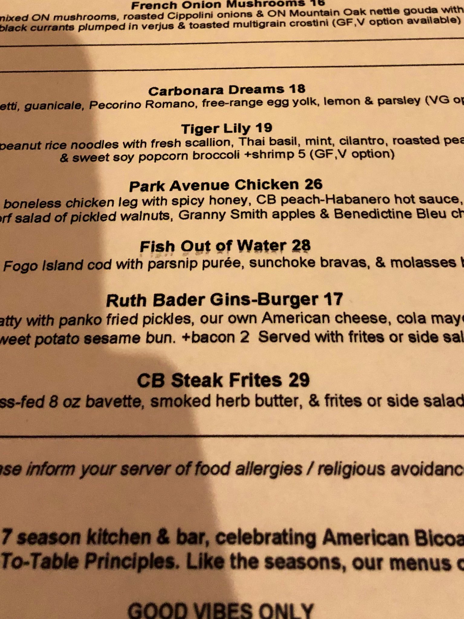 American 19th Century Menus