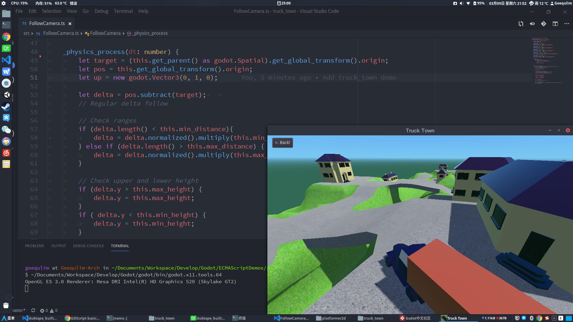 Geequlim on Twitter: "The 3D demo is avaliable to ECMAScript binding for @godotengine 3.1. There ...