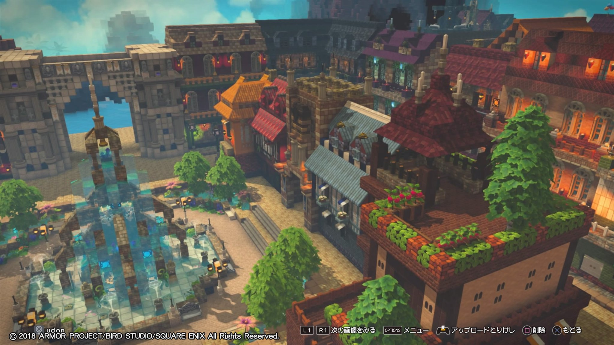 うどん @DQB2 on Twitter: "噴水広場 街っぽくなってきた。 #DQB2 #ドラクエビルダーズ2 https://t.co/mHjwBXWwRx" / Twitter