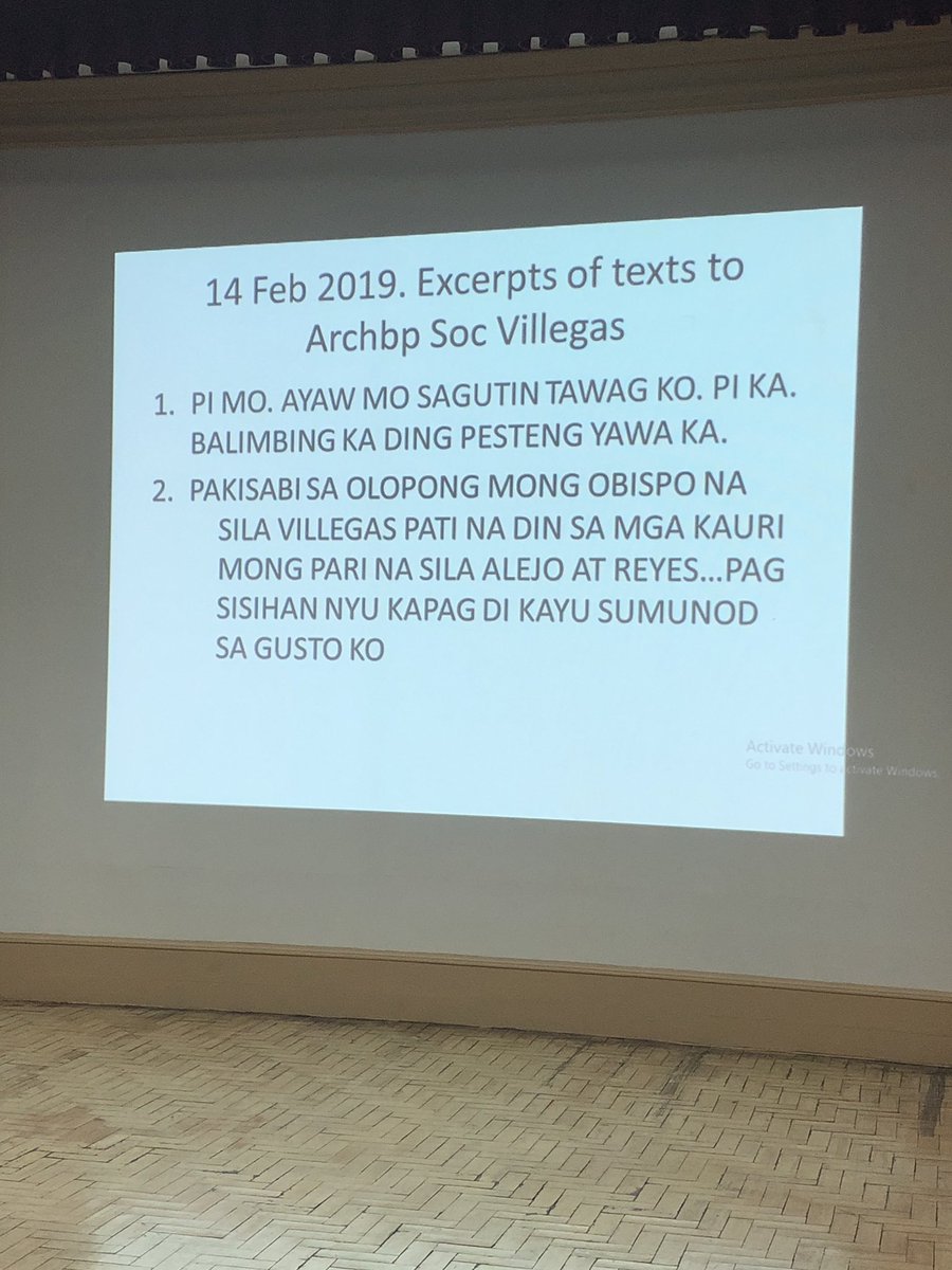 LOOK: Fr. Albert Alejo presents excerpts of threatening text messages ...