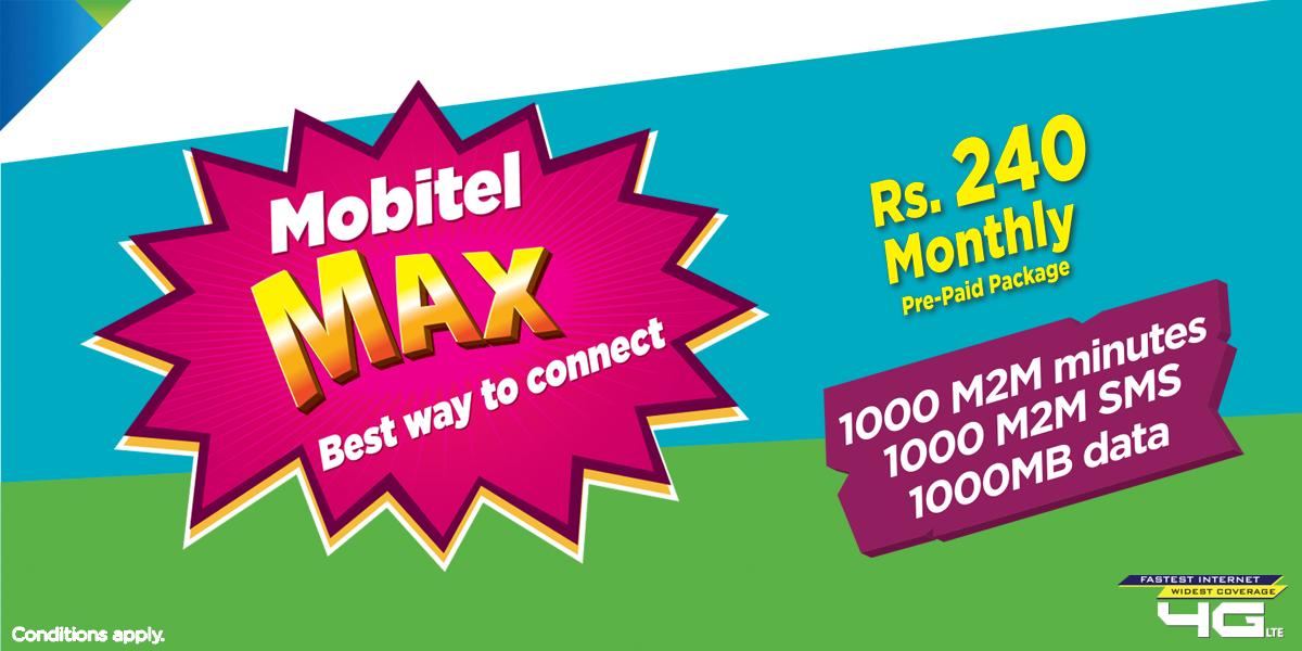 Mobitel Introduces the Revolutionary prepaid package 'Mobitel MAX' The ...