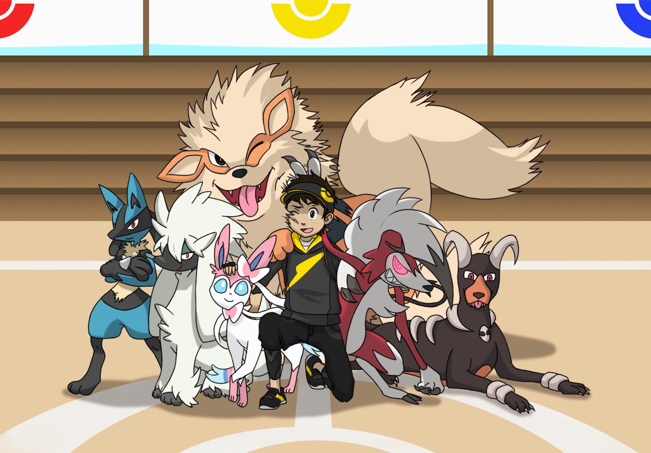 Arcanine And Houndoom