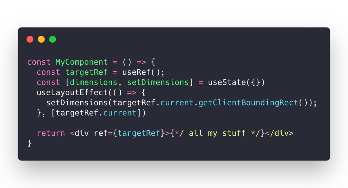 useDimensions – a React Hook to measure DOM nodes | Swizec Teller useDimensions – a React Hook to measure DOM nodes | Swizec Teller