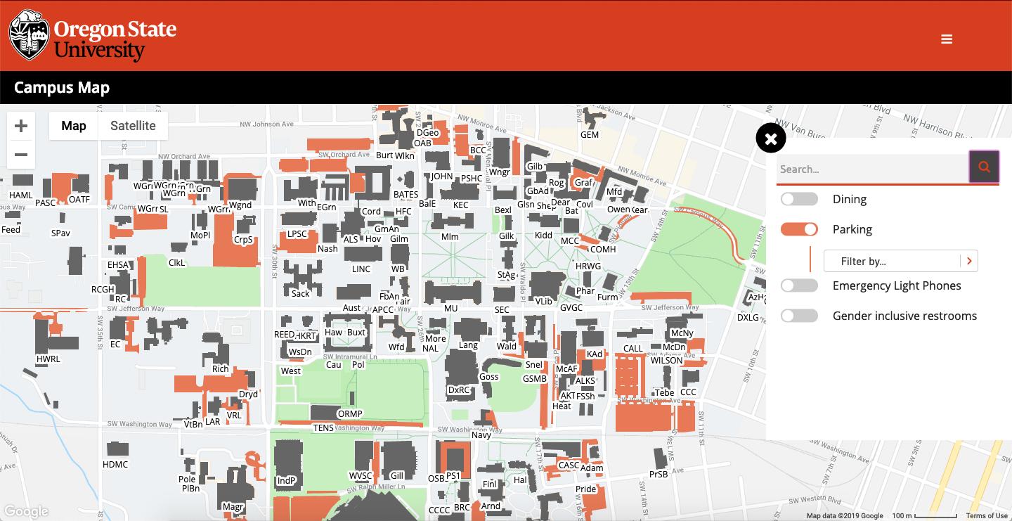 Oregon State University Campus Map Real Time Campus Construction