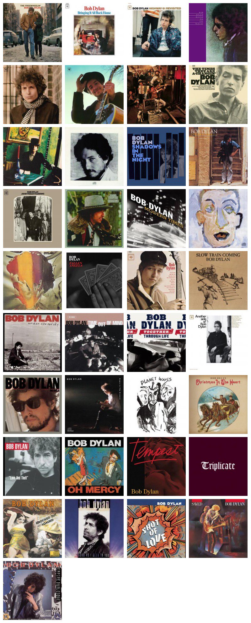 Bob Dylan Album Covers