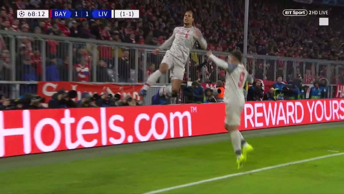 What a header! Virgil van Dijk's first Champions League goal for ...