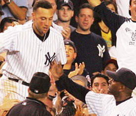 Derek Jeter Jump Into Stands