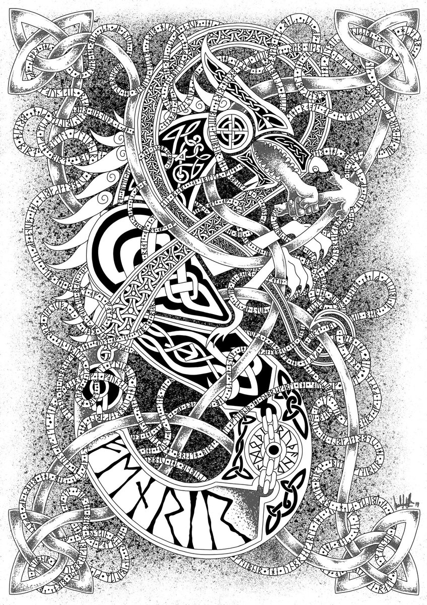 Norse Knot Work Wolf