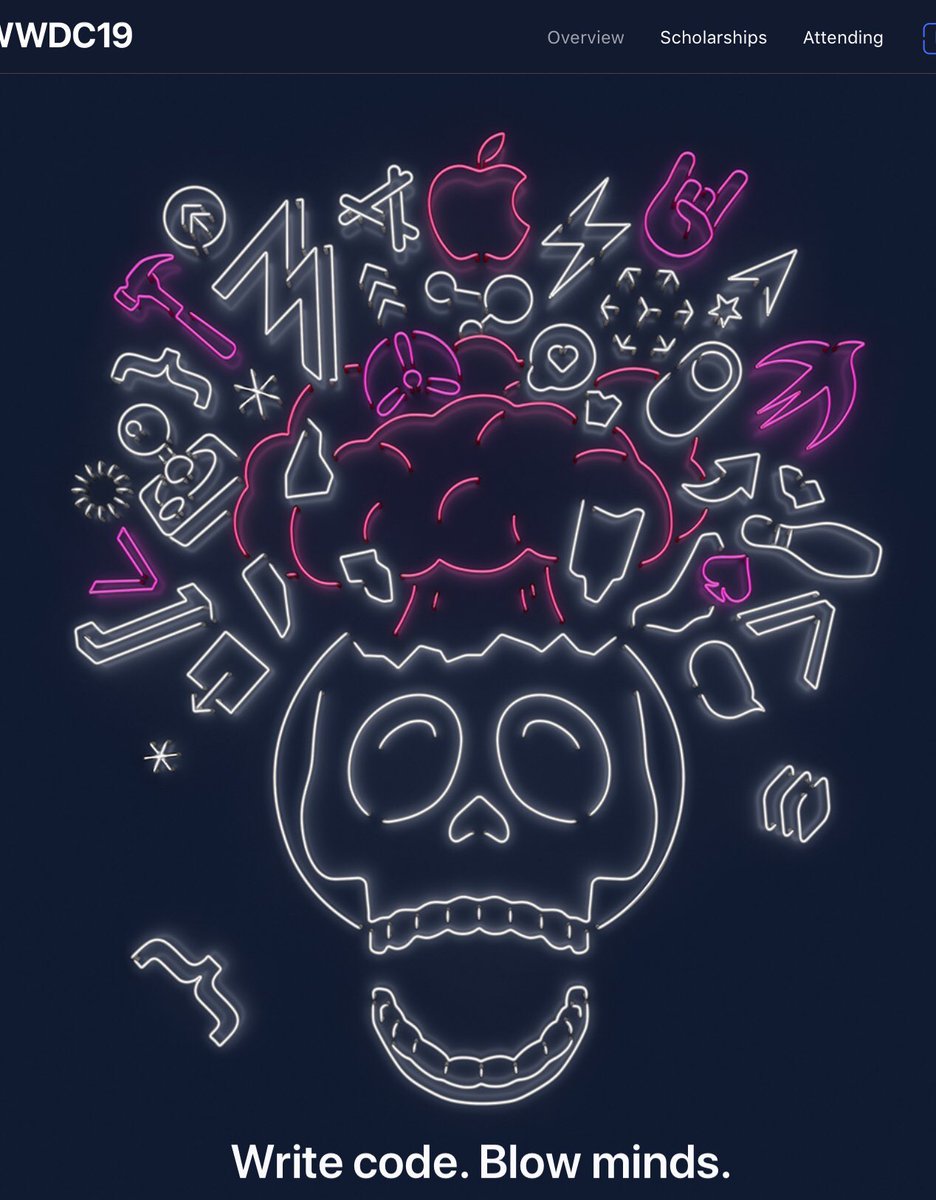 WWDC19 Skull and Robot-face? #wwdc19 #wwdc #apple #appledeveloper #gamedev #appdev #indiedev # ...